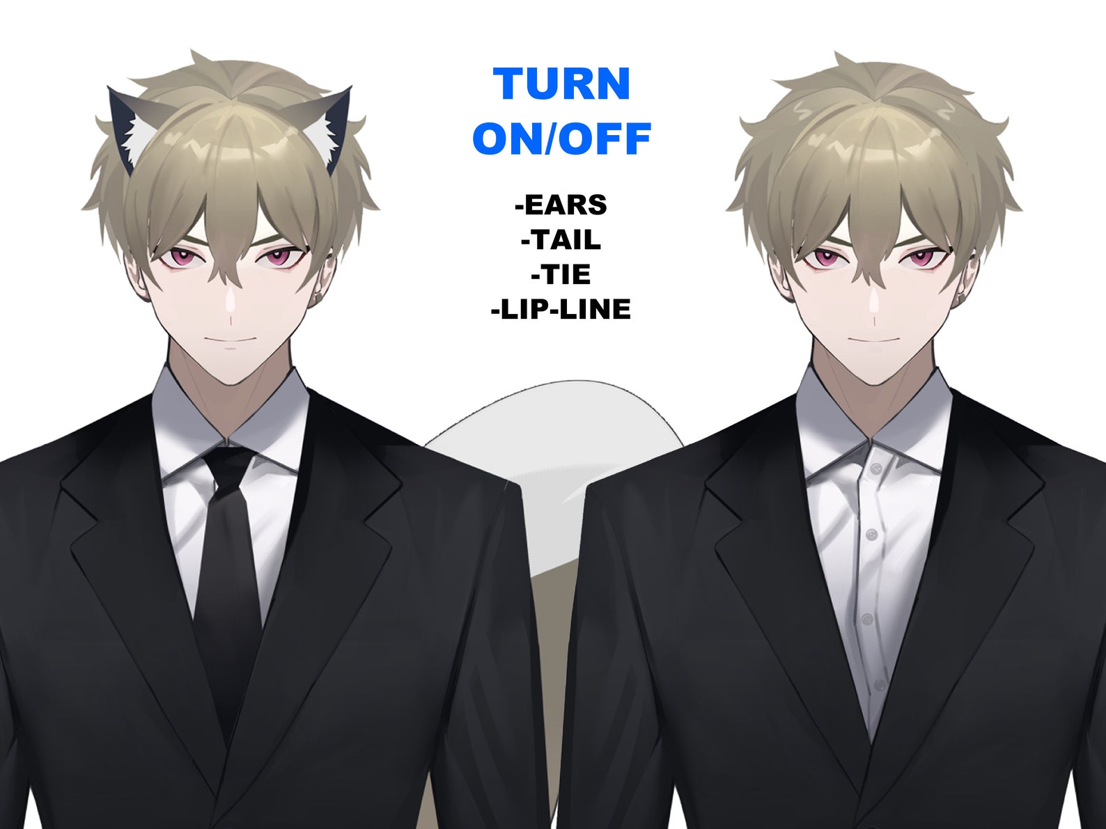 Premade Vtuber Color Customizable 4 Toggle Switches 1 - Etsy UK