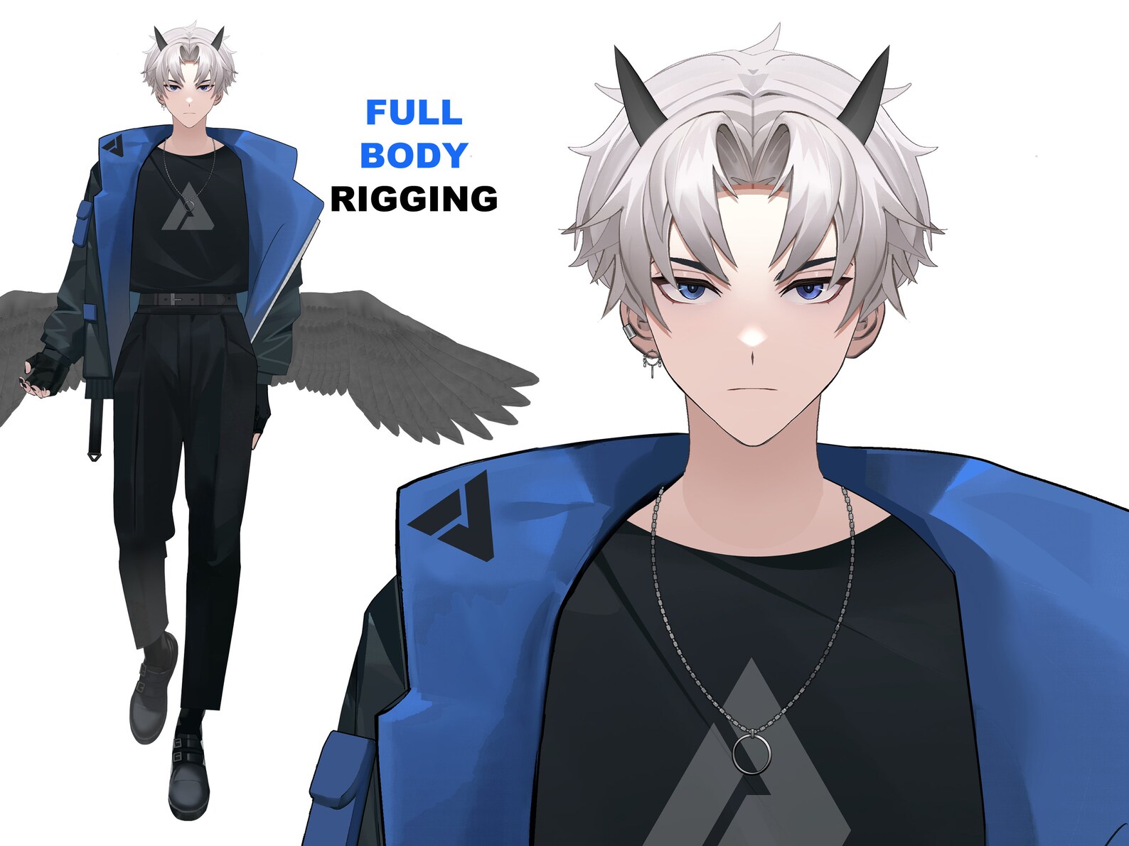 Premade Vtuber Color Customizable, 6 Toggle Switches, 7 Cute Emotes ...