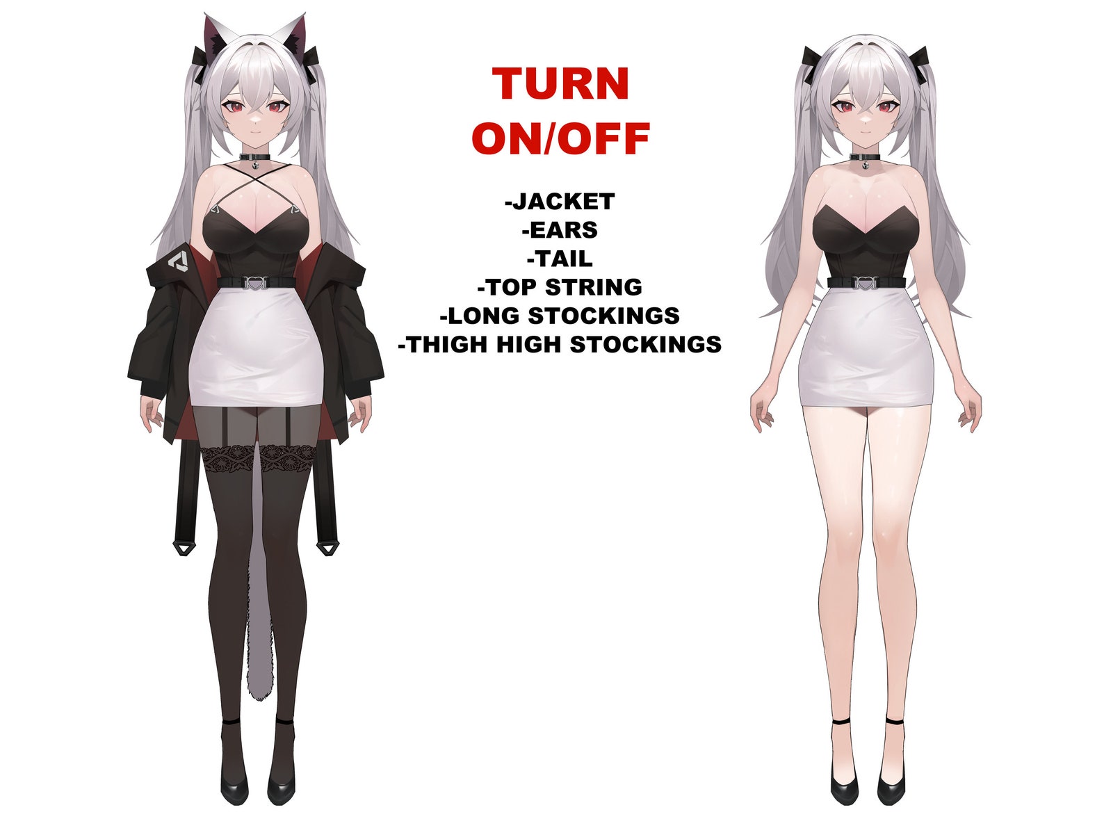 Premade Vtuber Color Customizable 6 Toggle Switches 7 Cute - Etsy UK