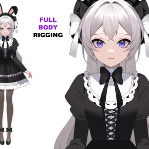 Premade Vtuber - Color Customizable, 4 Toggle Switches, 7 Cute Emotes ...