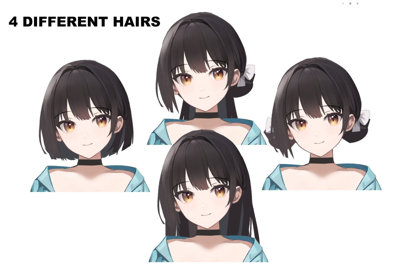 Customizable Vtuber 4 Different Hair Styles 3 Different - Etsy
