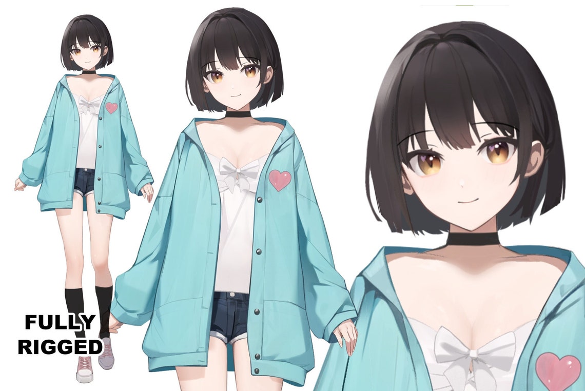 Customizable Vtuber 4 Different Hair Styles 3 Different - Etsy Canada