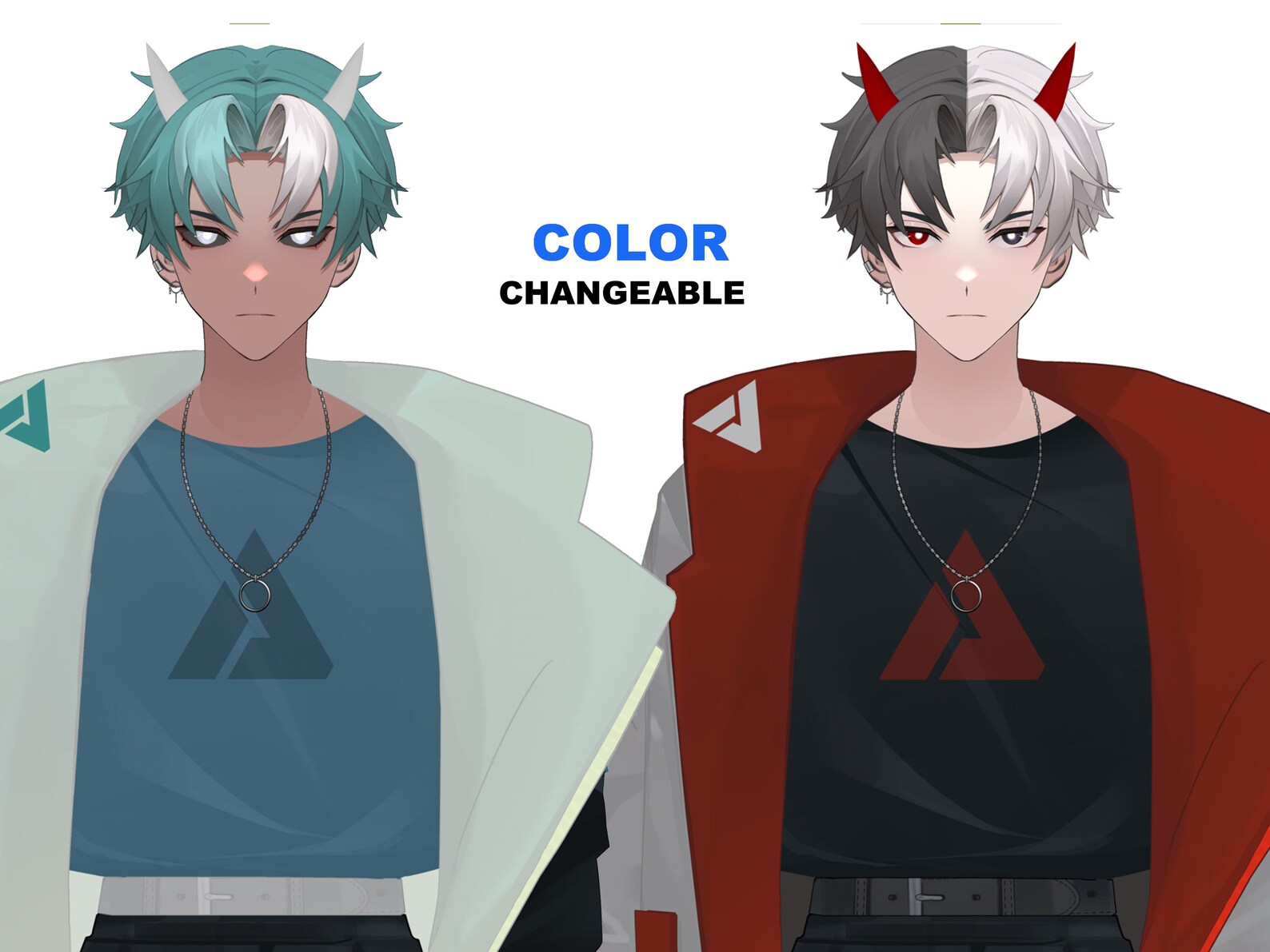 Premade Vtuber Color Customizable, 6 Toggle Switches, 7 Cute Emotes ...