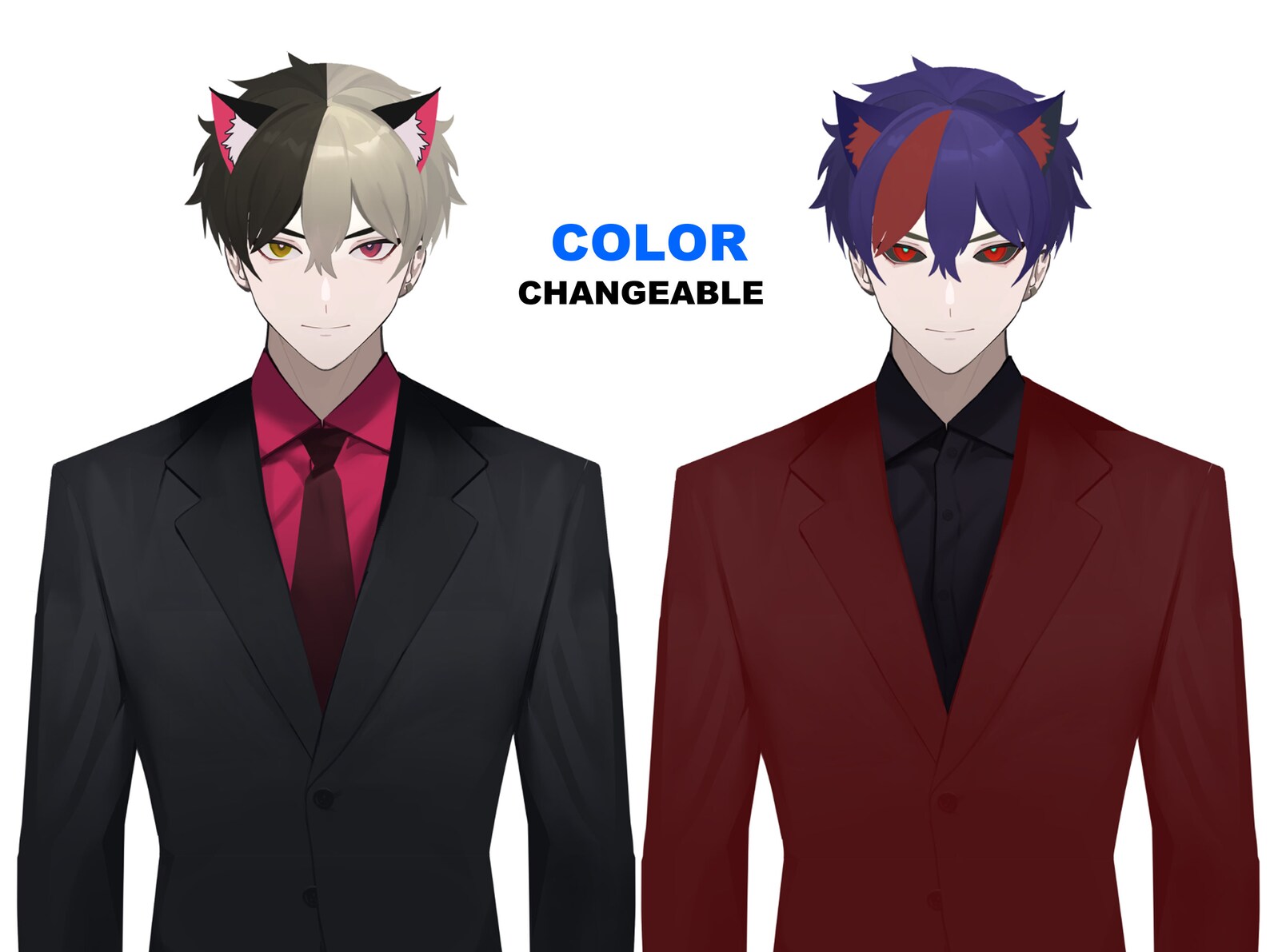 Premade Vtuber Color Customizable 4 Toggle Switches 1 - Etsy Canada