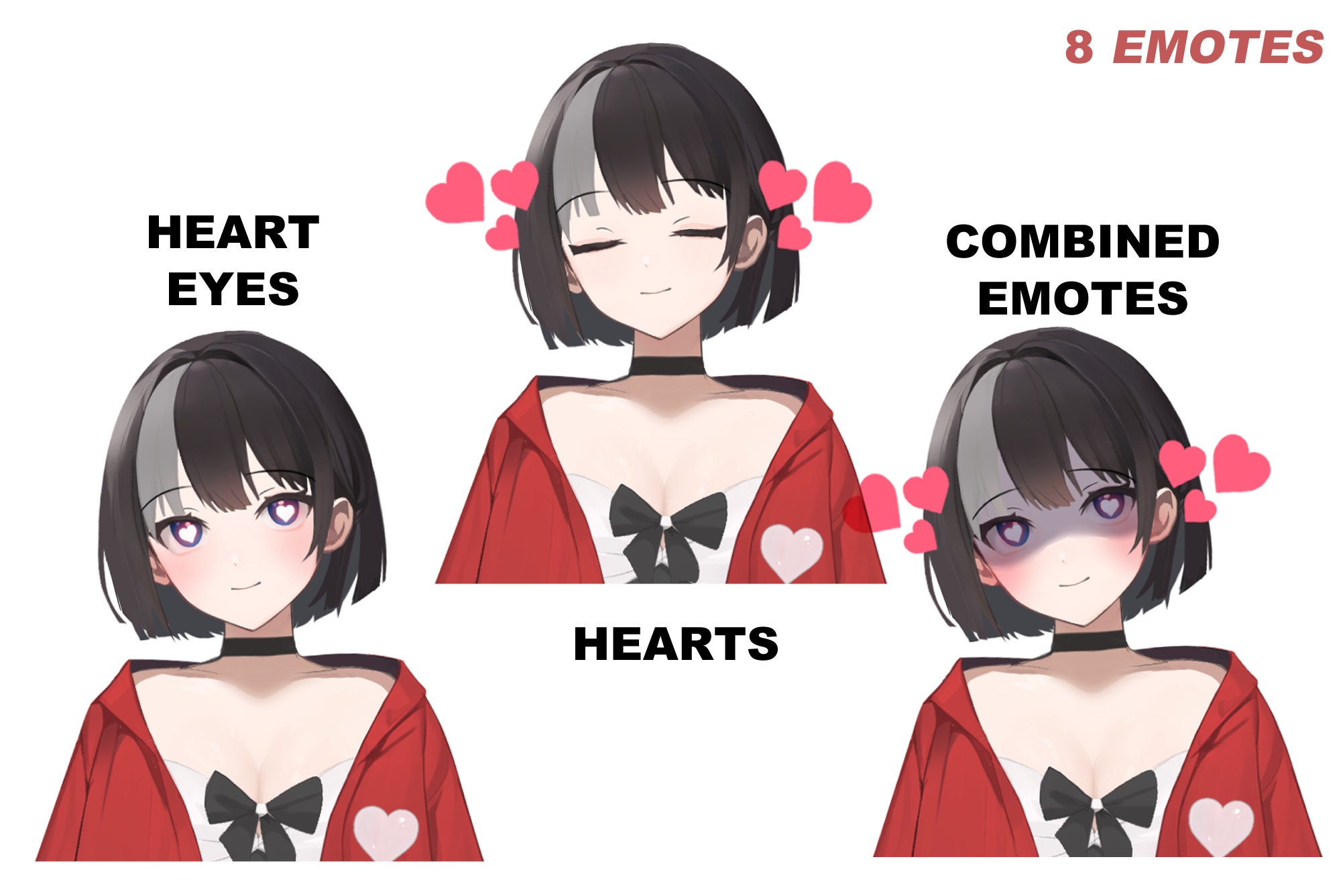 Customizable Vtuber 4 Different Hair Styles 3 Different - Etsy Canada