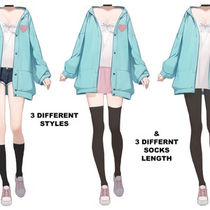Customizable Vtuber - 4 Different Hair Styles, 3 Different Cloth Style ...