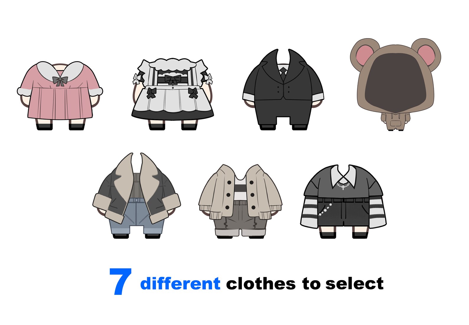 Customizable Vtuber Chibi Avatar Different Hair Styles - Etsy