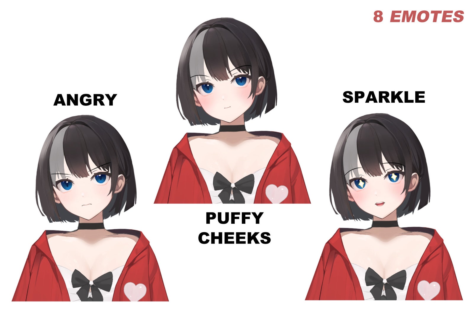 Customizable Vtuber 4 Different Hair Styles 3 Different - Etsy Canada