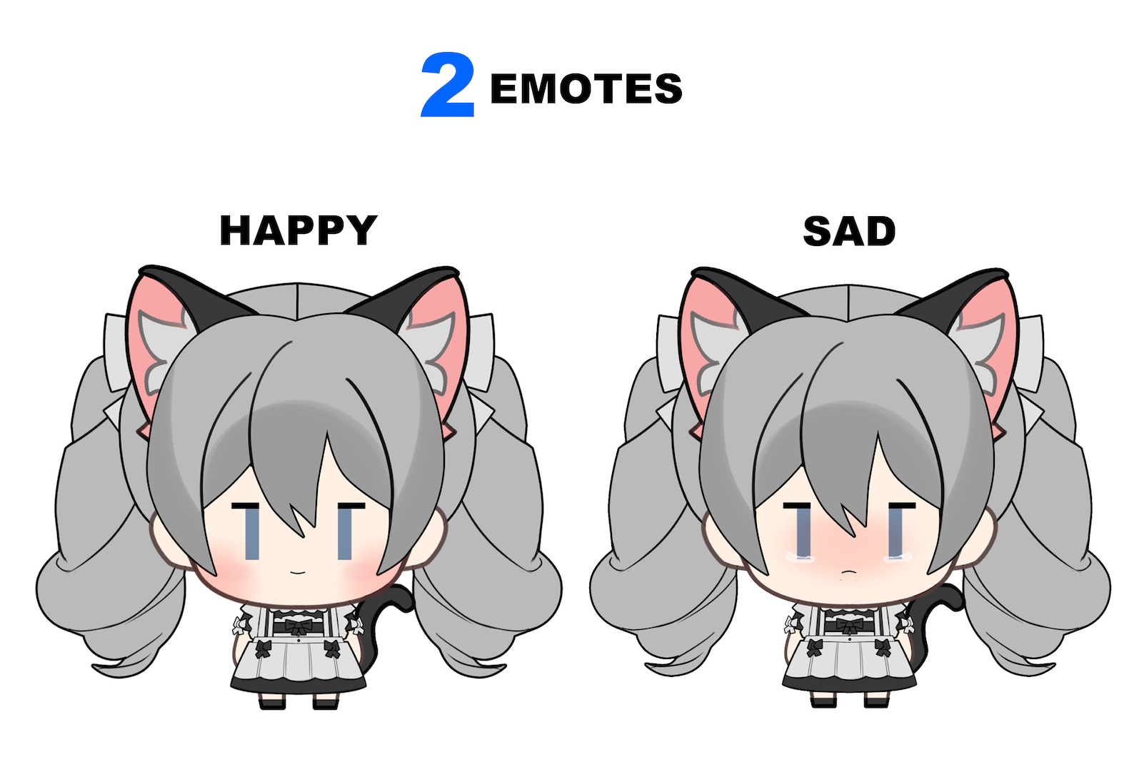 Customizable Vtuber Chibi Avatar Different Hair Styles - Etsy