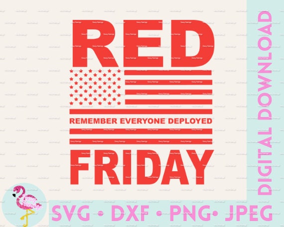 RED Friday, Remember Everyone Deployed Digital Download for Silhouette ...
