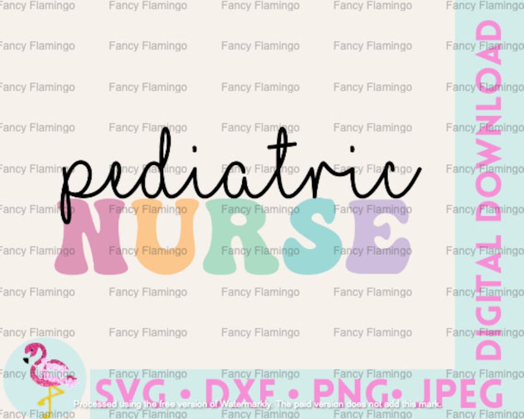 Pediatric Nurse Design File for Digital Download, Jpeg, Png, Silhouette ...