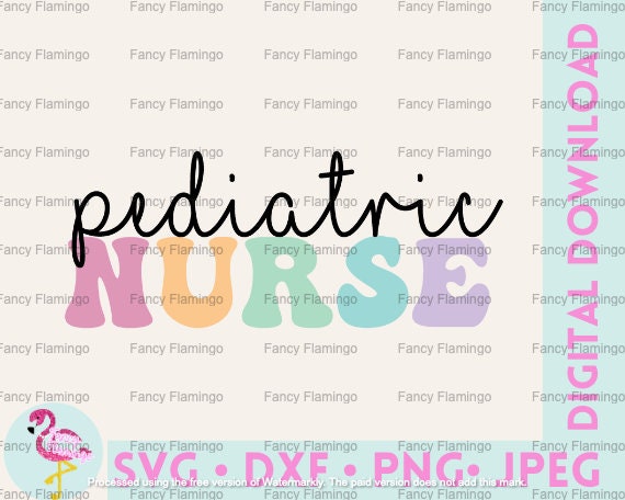 Pediatric Nurse Design File for Digital Download, Jpeg, Png, Silhouette ...
