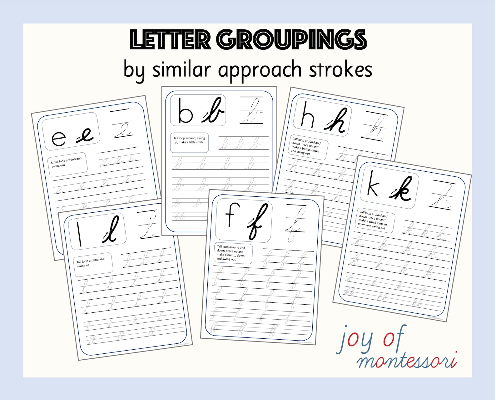 Cursive Worksheets Alphabet Lowercase Cursive Letter Formation - Etsy