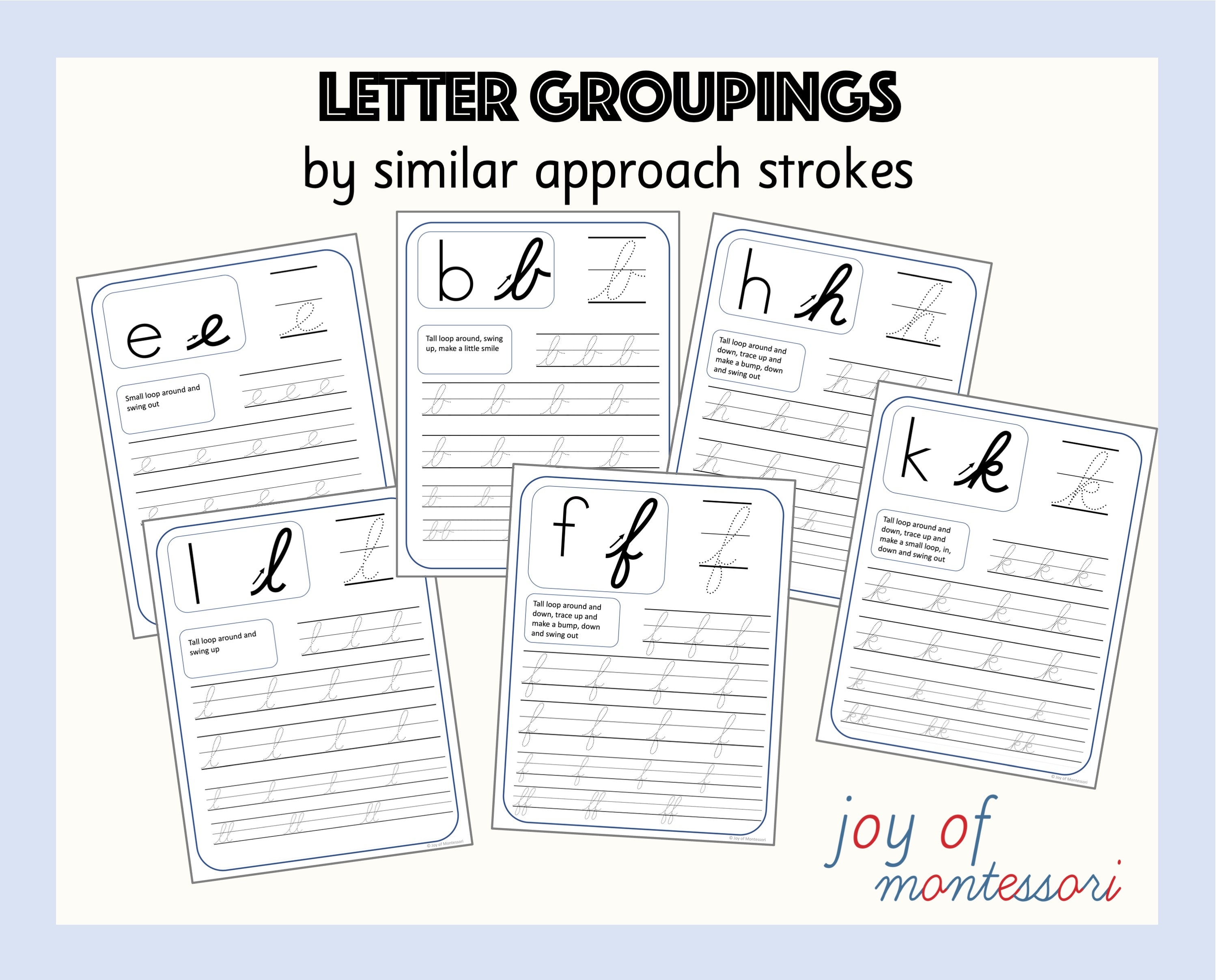 Cursive Worksheets Alphabet Lowercase Cursive Letter Formation - Etsy