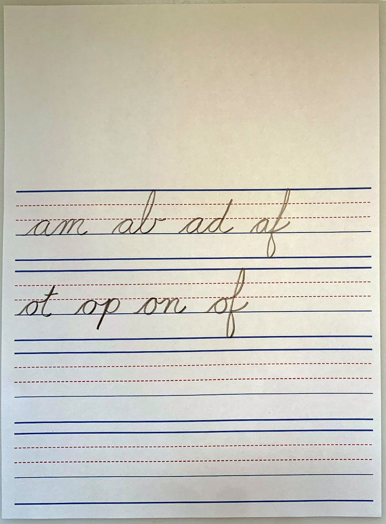 Cursive Worksheets Alphabet Lowercase Cursive Letter Formation - Etsy