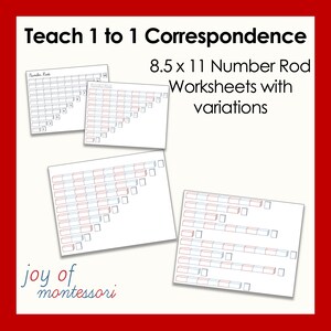 Montessori Number Rod Worksheets - Etsy
