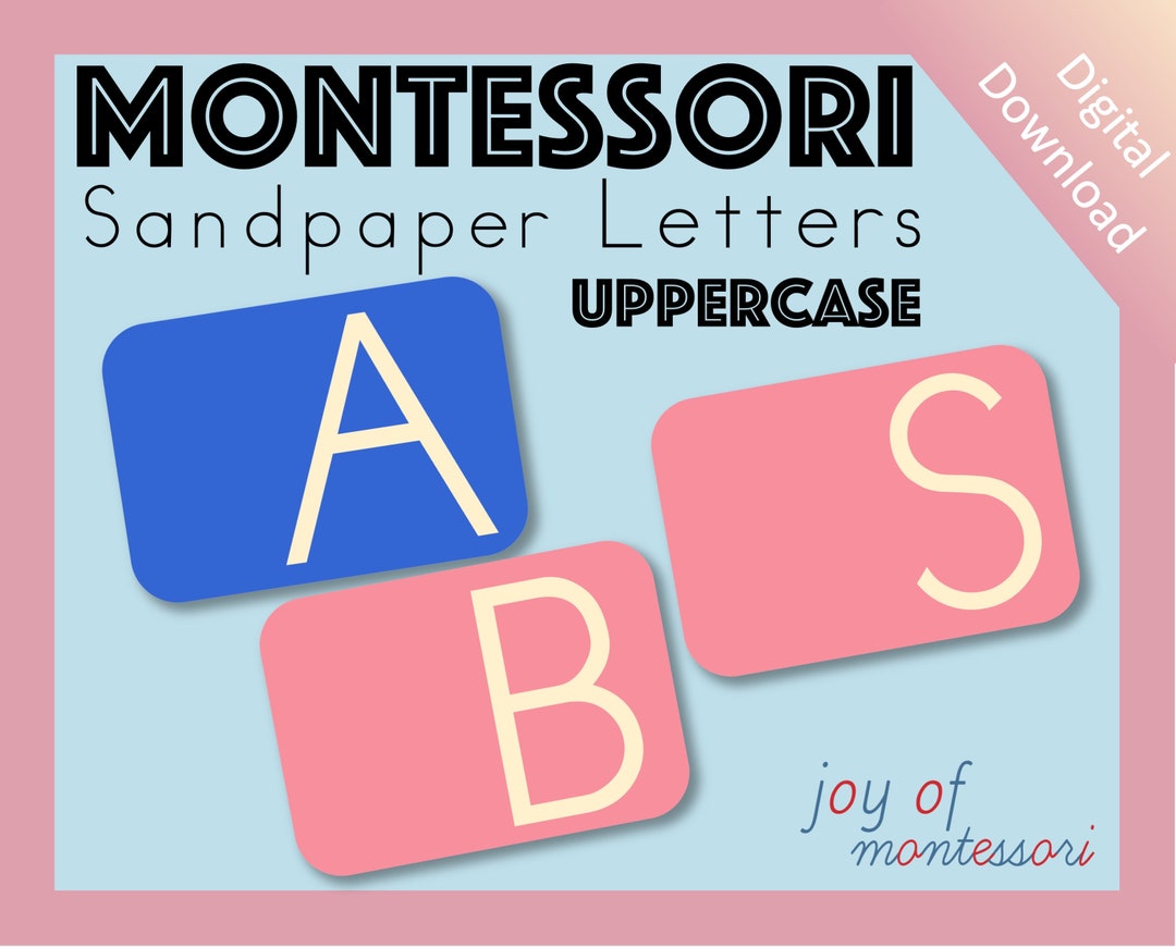 Printable Montessori Uppercase Sandpaper Letters - Etsy
