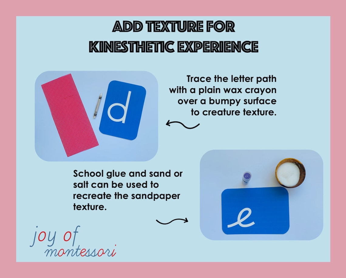 Montessori Sandpaper Letters Bundle Print and Cursive - Etsy