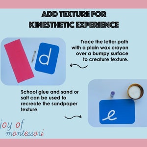 Montessori Sandpaper Letters Bundle - Print and Cursive, DIY Sandpaper ...