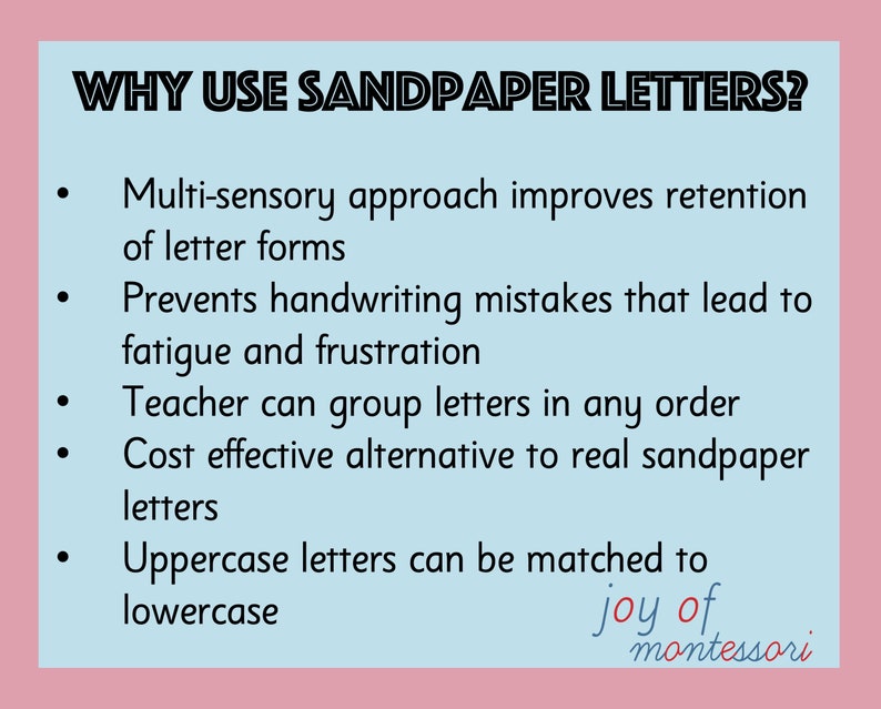 Printable Montessori Sandpaper Letters, DIY Sandpaper Letters for ...