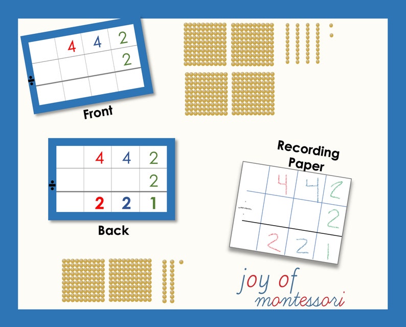 Montessori Division With Golden Beads - Etsy