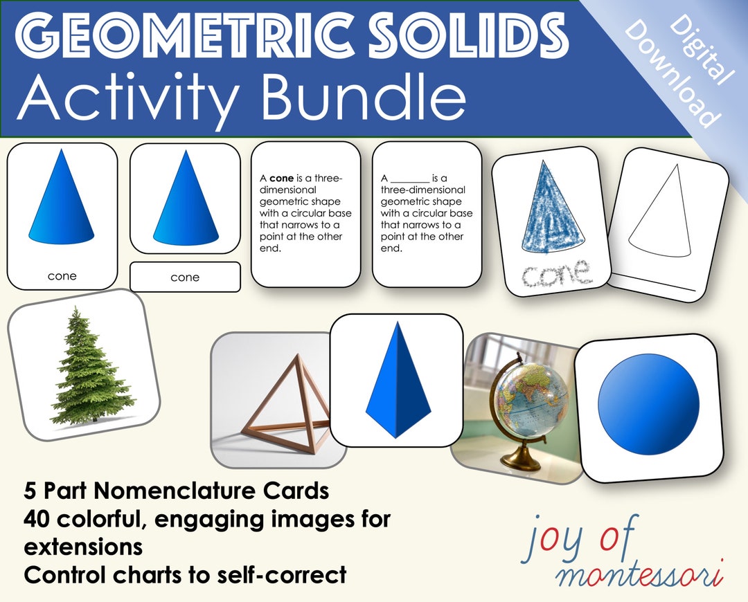 Montessori Geometric Solids Activity Bundle - Etsy