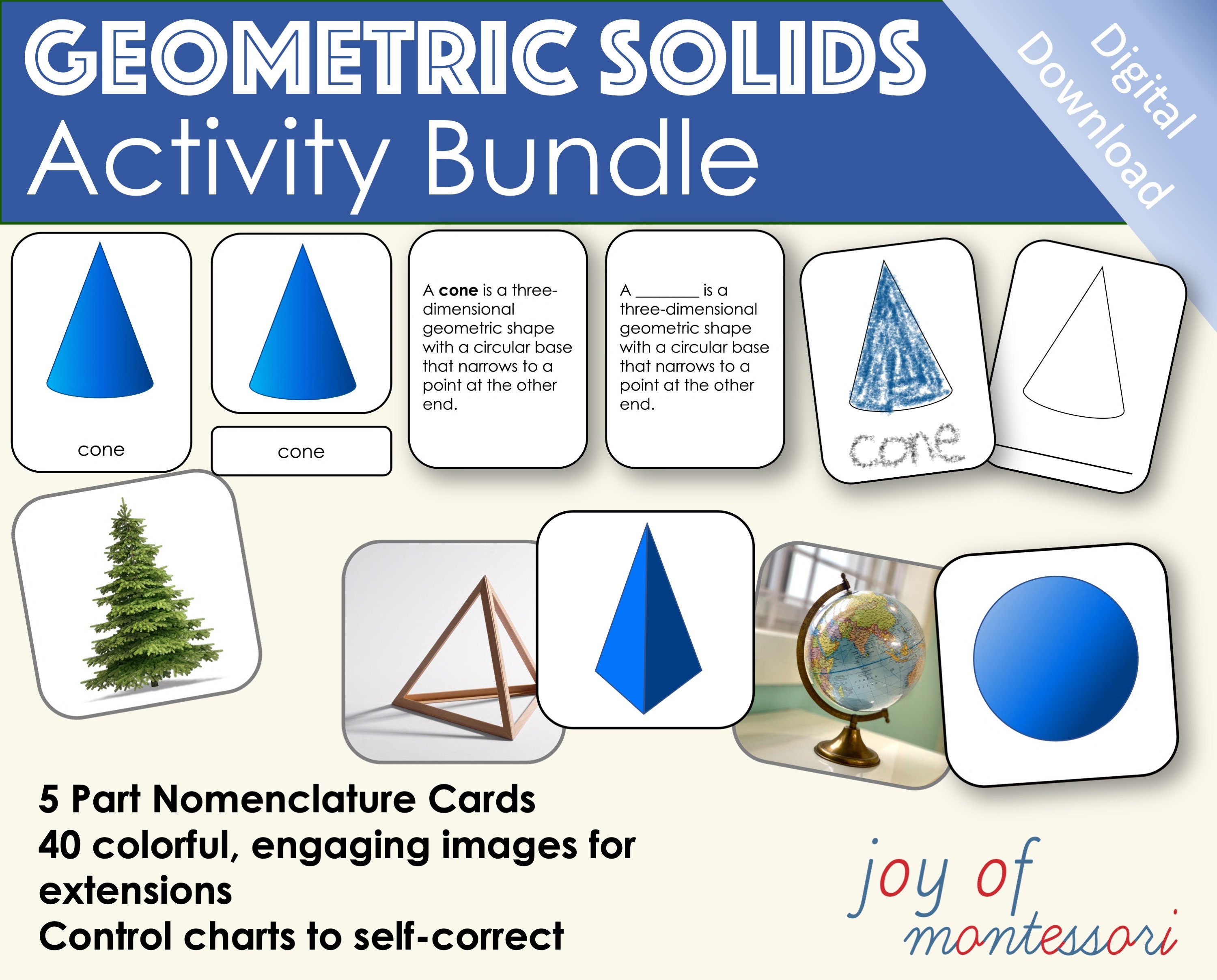 Montessori Geometric Solids Activity Bundle - Etsy