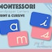 Montessori Sandpaper Letters Bundle Print and Cursive - Etsy