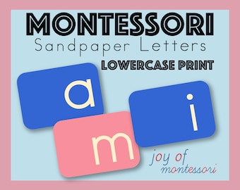 Montessori Sandpaper Letters DIY Template CURSIVE Uppercase Lowercase ...