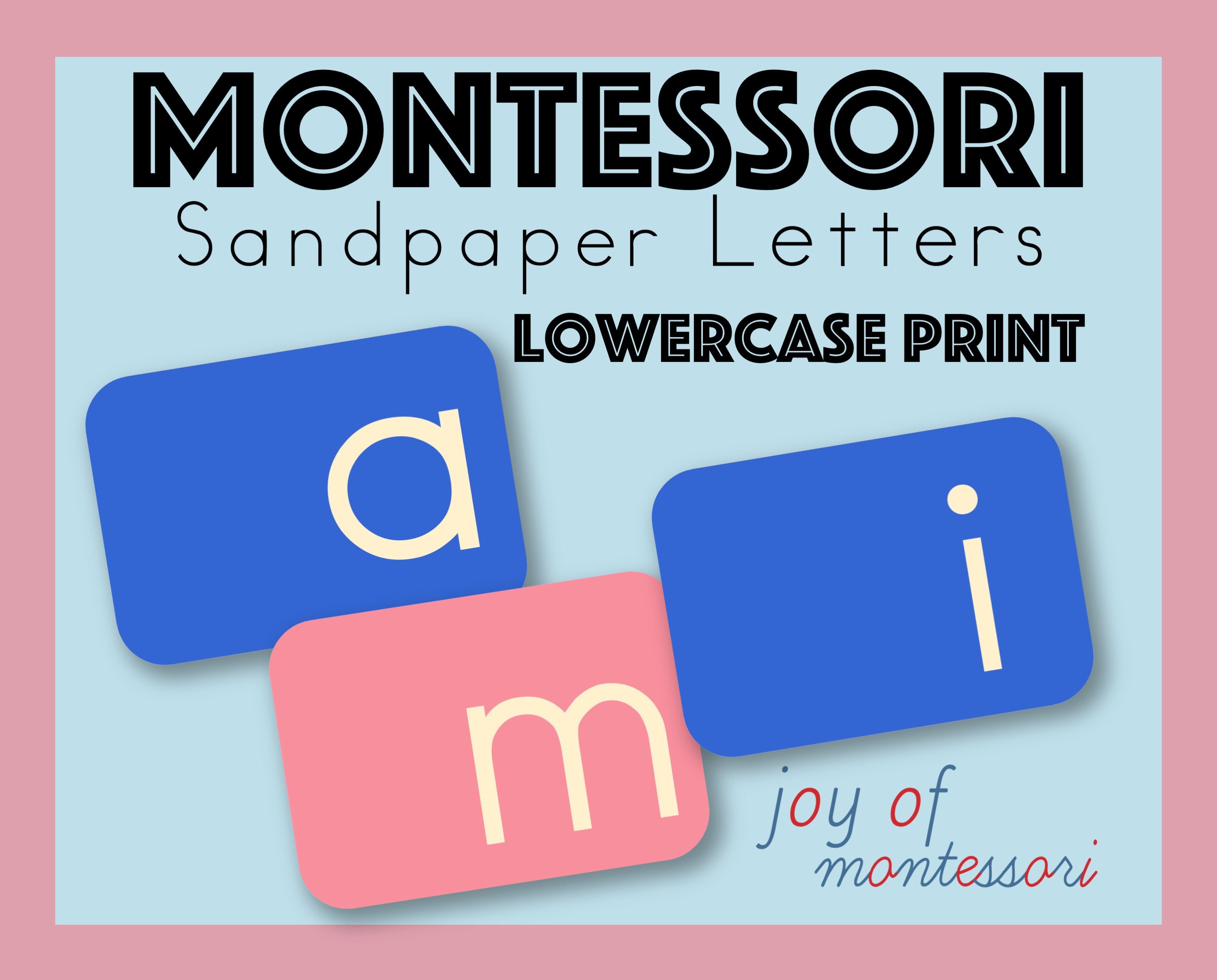 Montessori Sandpaper Letters Etsy