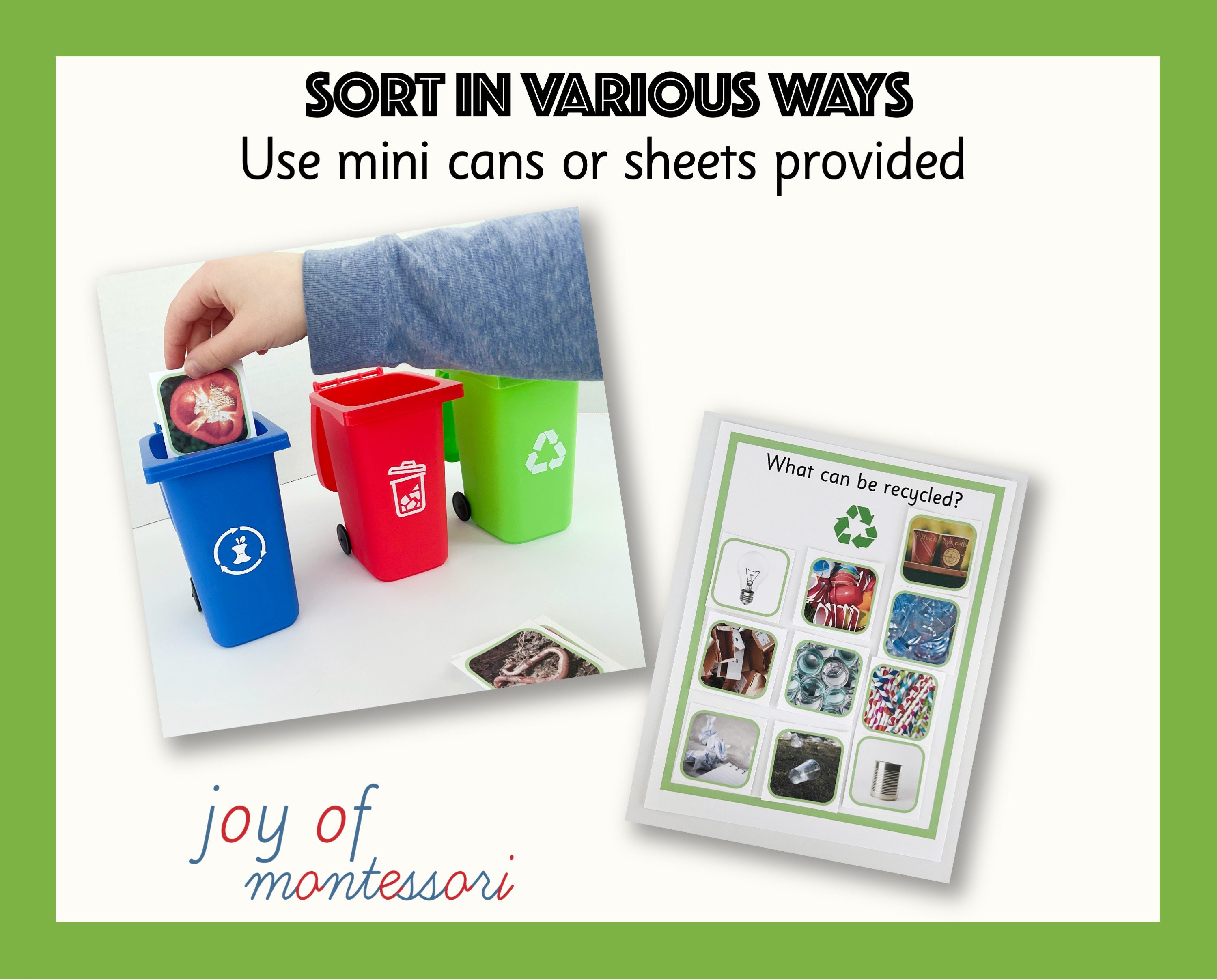 Trash, Recycling, and Compost Sorting Activity - Etsy