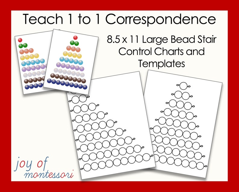 Preschool Math Skills Dot Marker Montessori Inspired Short Bead Stair ...