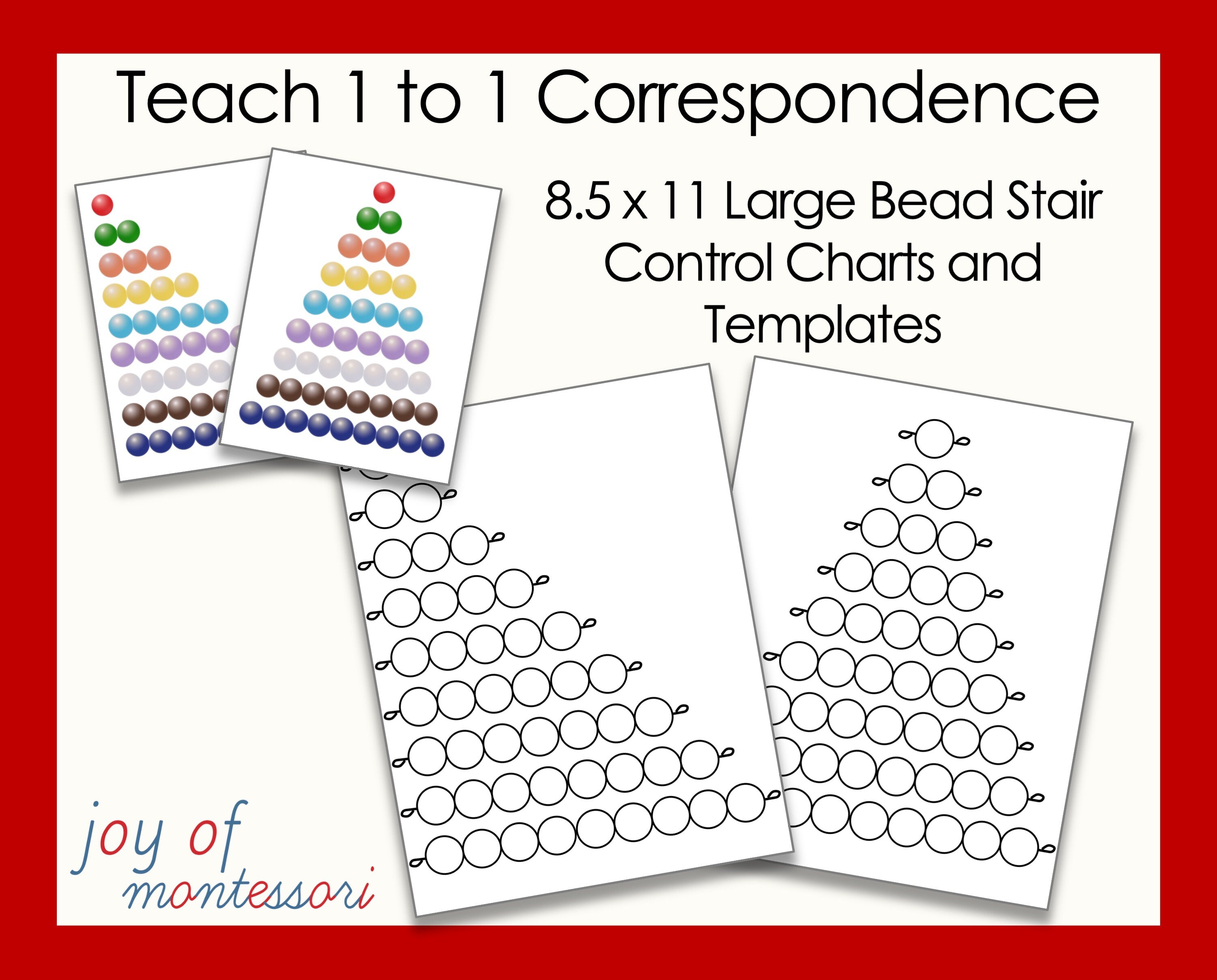 Preschool Math Skills Dot Marker Montessori Inspired Short Bead Stair ...