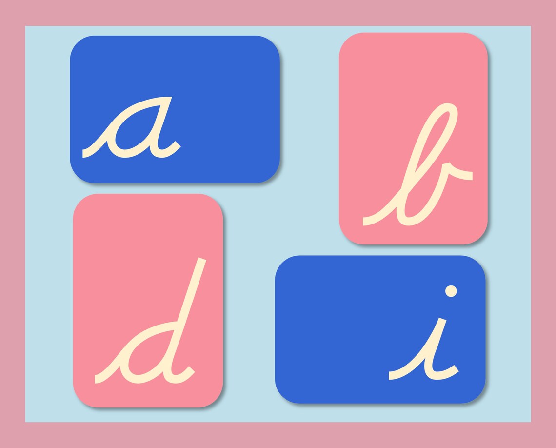 Montessori Sandpaper Letters Bundle Print and Cursive - Etsy