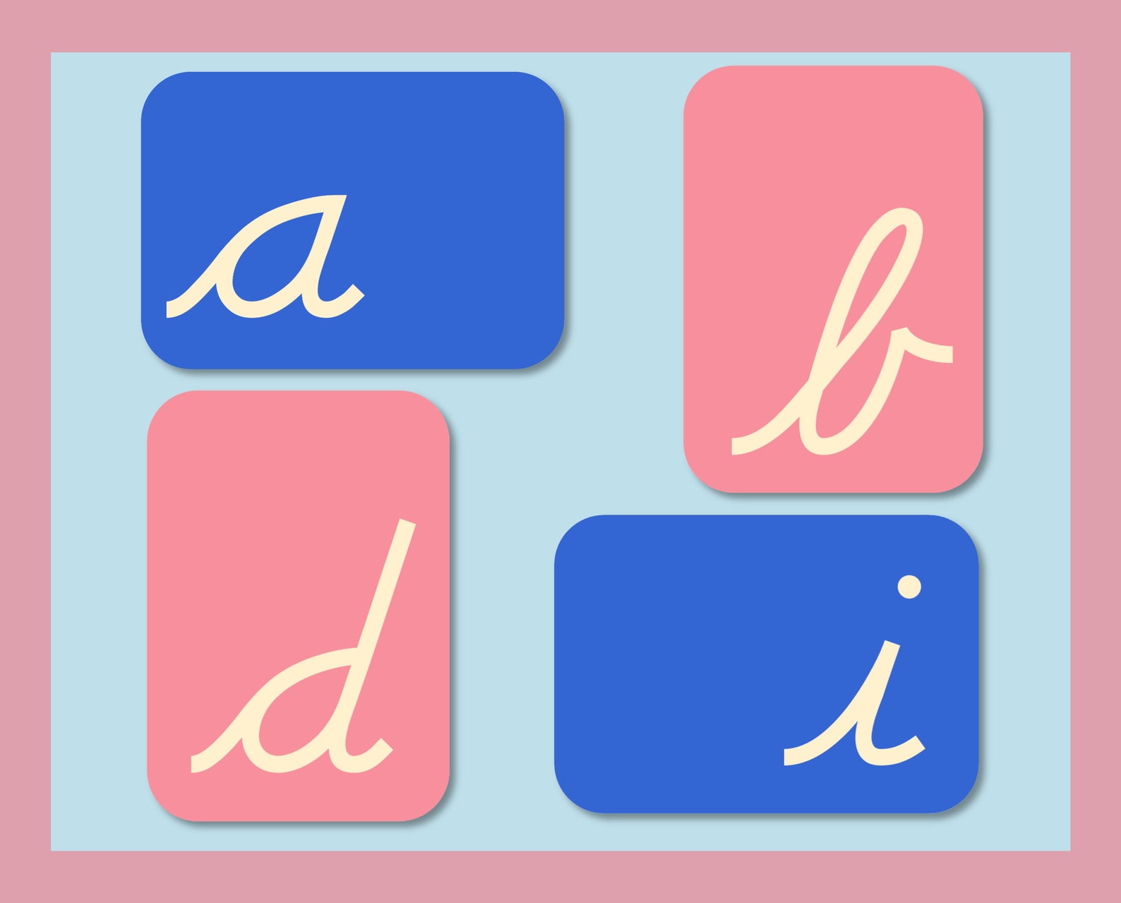 Montessori Sandpaper Letters Bundle - Print and Cursive, DIY Sandpaper ...