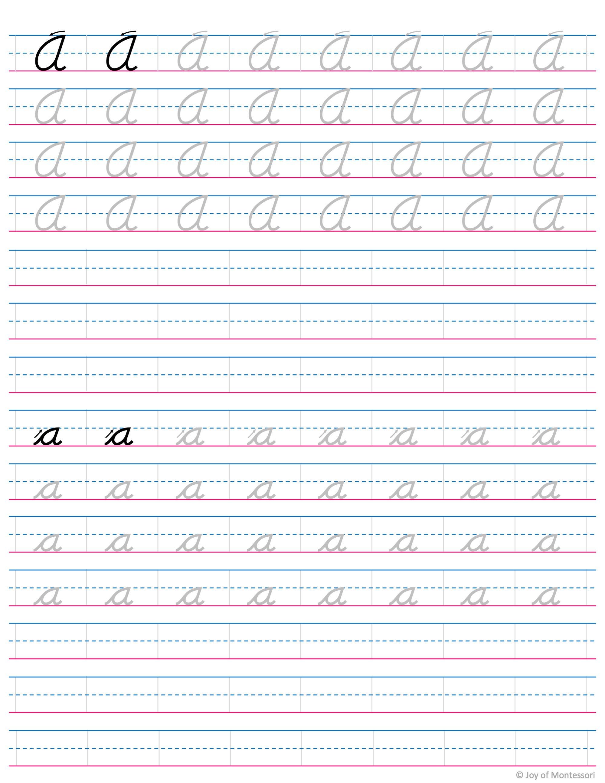 Printable Cursive Handwriting Worksheets for Cursive Practice Book ...