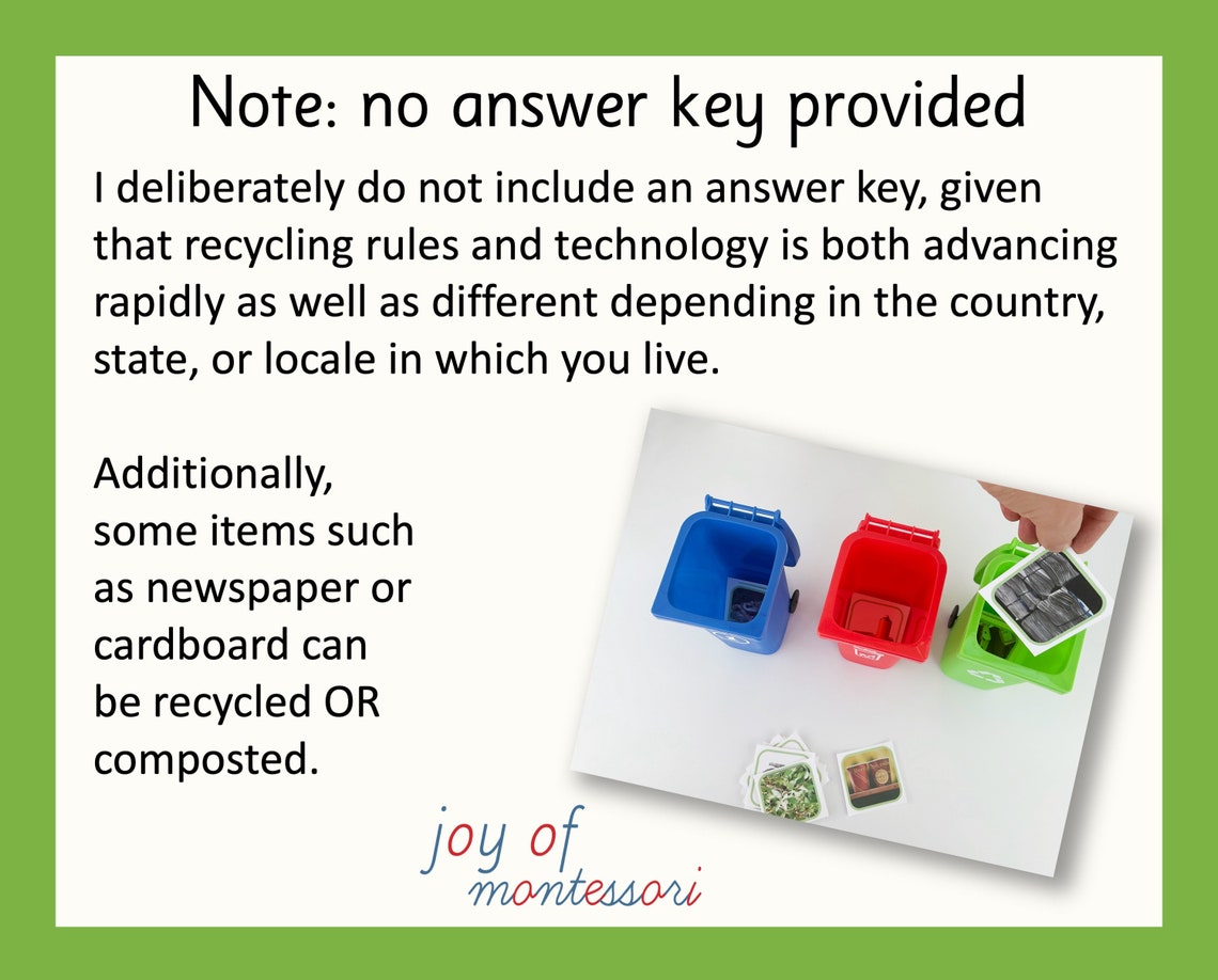 Trash, Recycling, and Compost Sorting Activity - Etsy