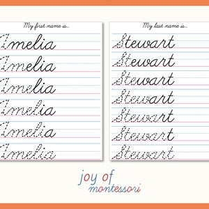 Printable Custom Cursive Worksheets for Name Tracing Handwriting ...