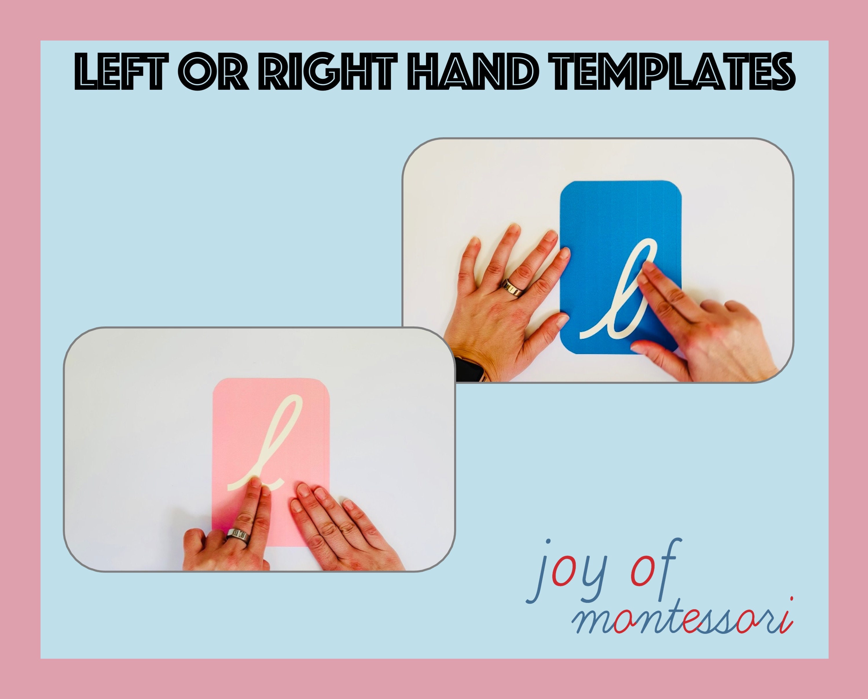 Lowercase Cursive Sandpaper Letters, DIY Sandpaper Letters, Montessori ...