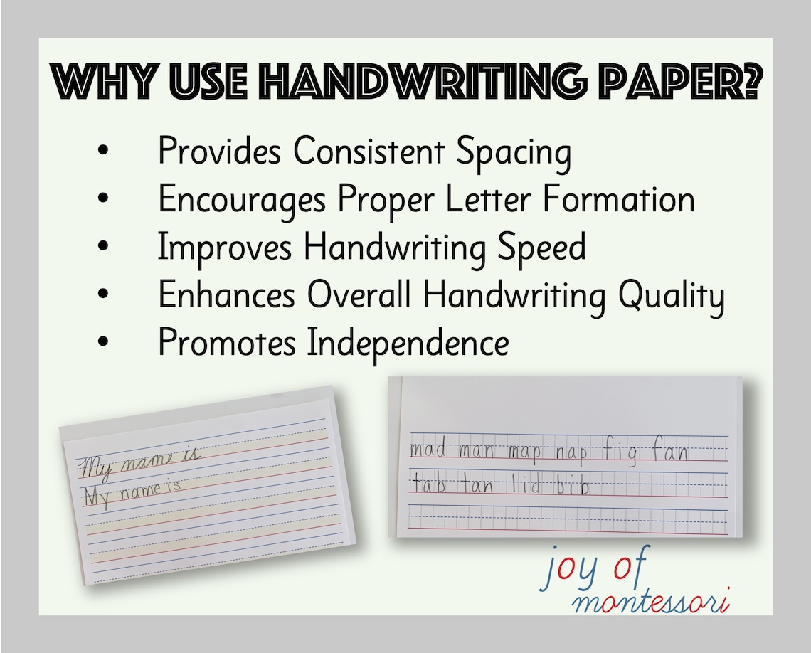 Printable Elementary Handwriting Sheets - Etsy