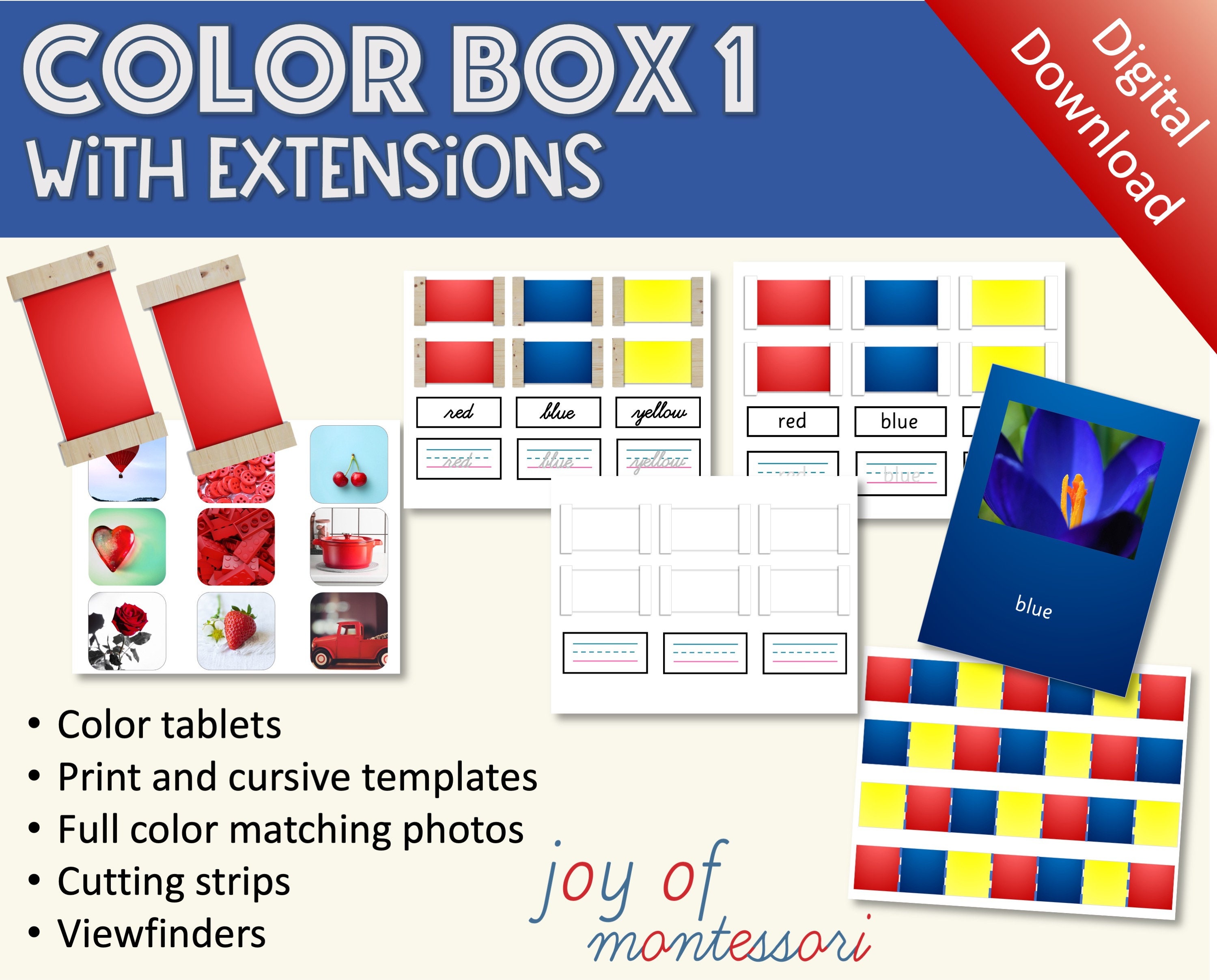 Montessori Color Tablets DIY - Etsy