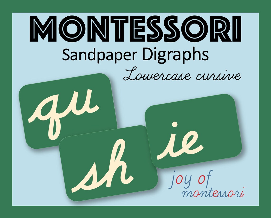 Lowercase Cursive Sandpaper Digraphs, DIY Sandpaper Digraphs ...