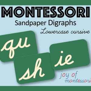 Lowercase Cursive Sandpaper Digraphs, DIY Sandpaper Digraphs ...