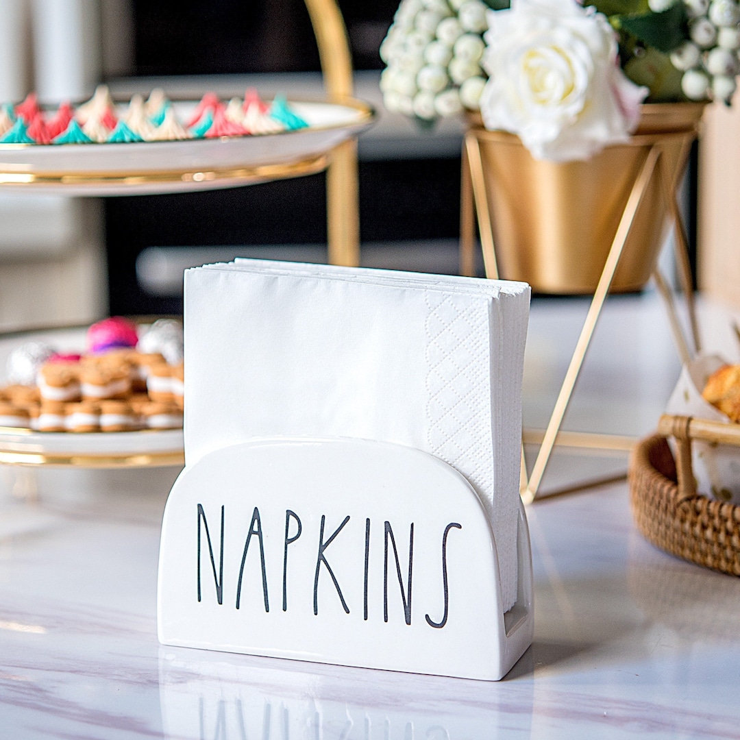 Ceramic Napkin Holder for Cocktail or Dinner Napkins Cute Stoneware ...