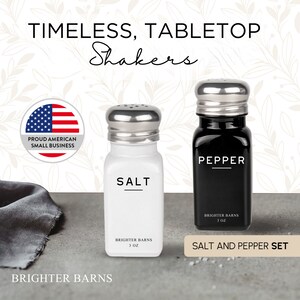 Modern Glass Salt and Pepper Shakers: Rustic Kitchen Decor - Etsy
