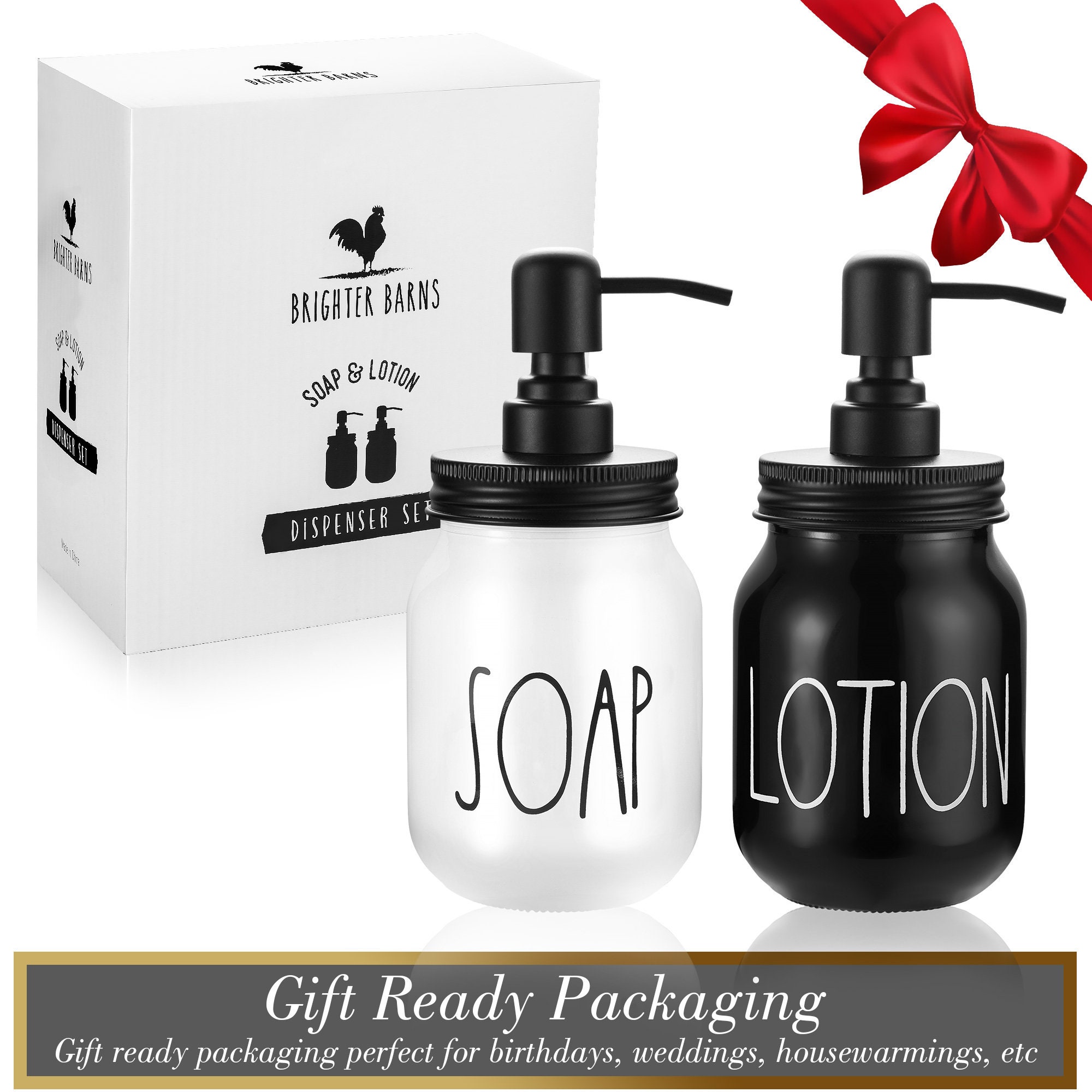 Soap and Lotion Dispenser Set Bathroom Soap Dispenser Set - Etsy