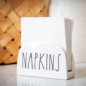 Ceramic Napkin Holder for Cocktail or Dinner Napkins Cute Stoneware ...