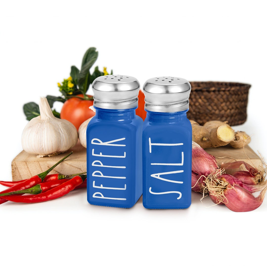 Blue Salt and Pepper Shakers Set - Glass Blue Shaker Sets With ...