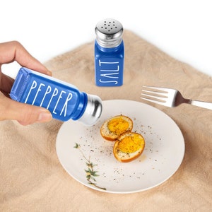 Blue Salt and Pepper Shakers Set - Glass Blue Shaker Sets With ...