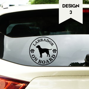 Labrador on Board, Car Window Vinyl Decal. - Etsy